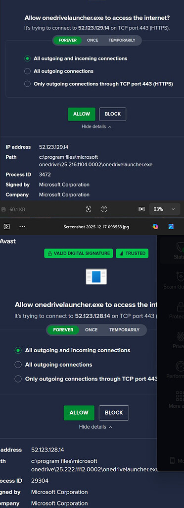 Firewall Exceptions - Microsoft background Updates - General - Avast ...